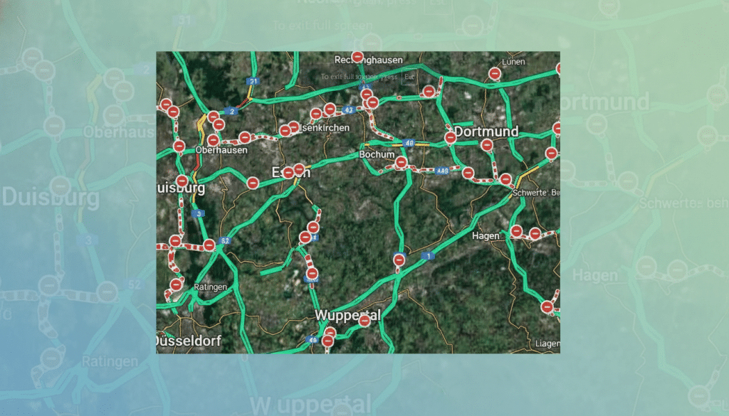 Google Maps Shows Holiday Traffic Congestion